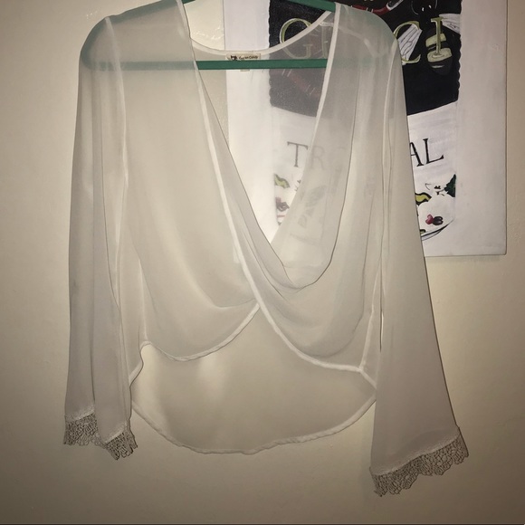 Cotton Candy | Tops | White Sheer Top | Poshmark